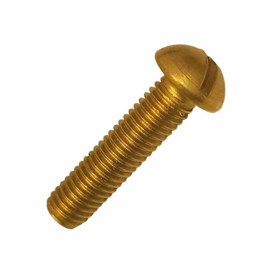 Tornillo din-86 de cabeza abombada ranurada, de latón y rosca métrica ...